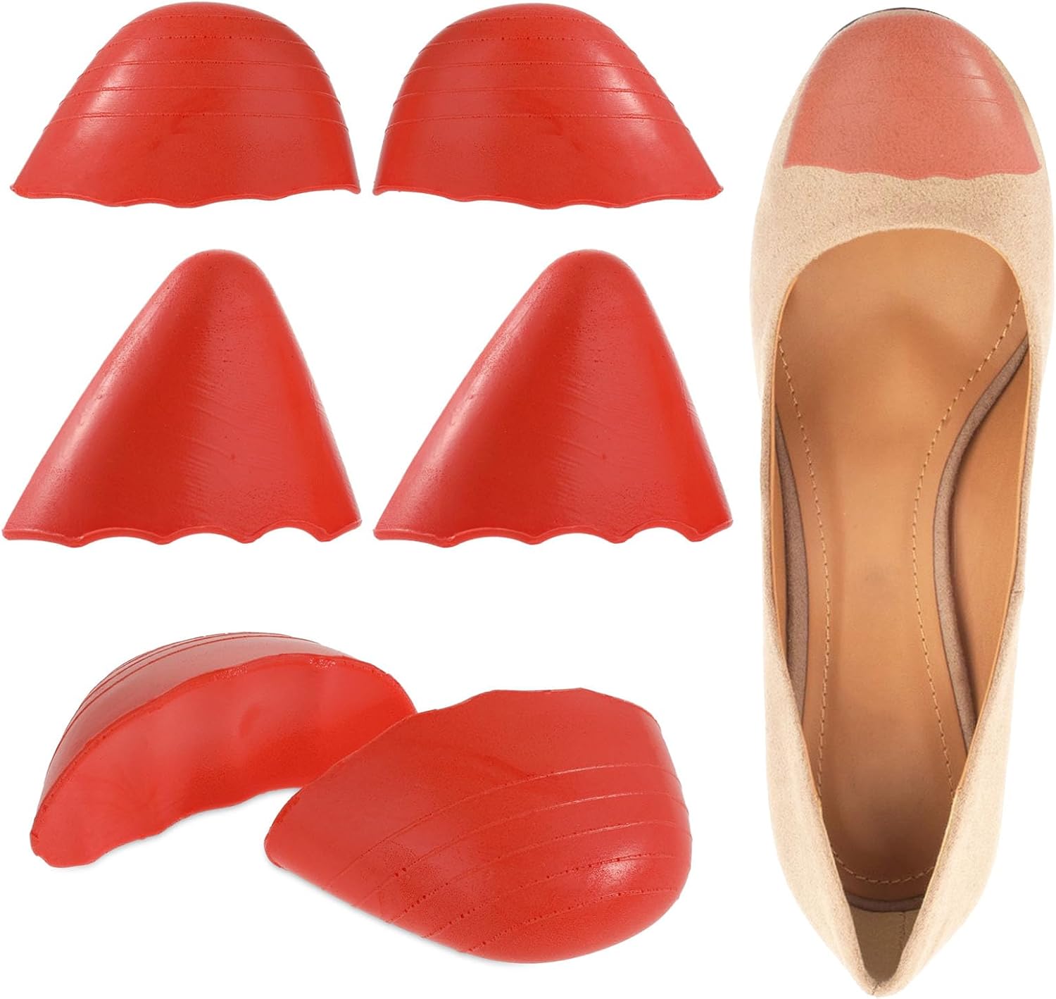 Amazon.com: 2 Pairs Shoe Filler Inserts for Shoe, Unisex Toe Cushion ...