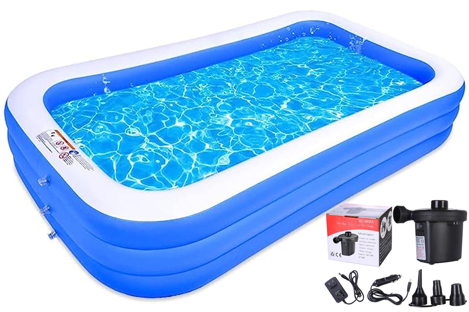 Buy GGEROU Inflatable Swimming Pool, Thickened Full-Sized Above Ground ...