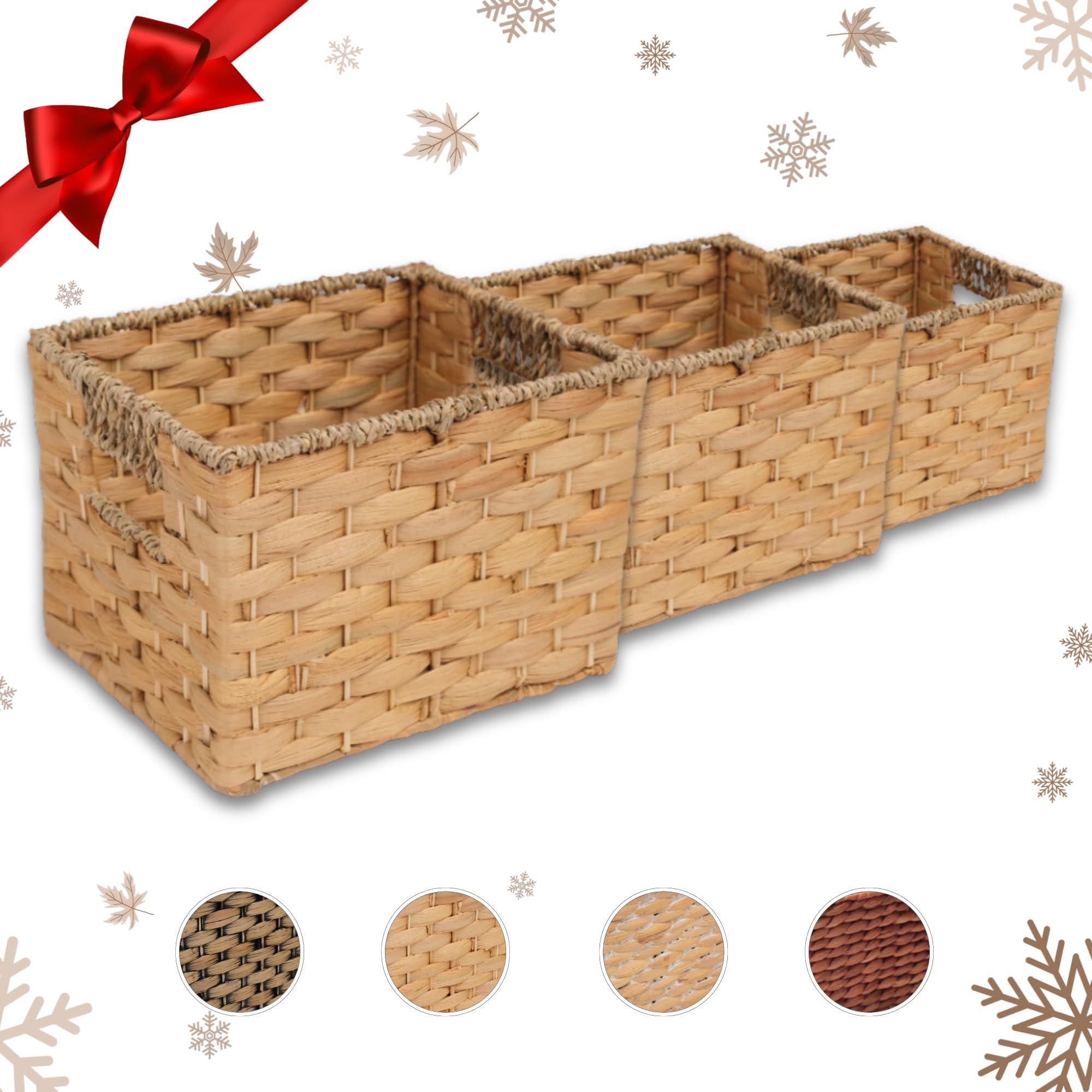 Snapklik.com : Wicker Baskets For Organizing 3 Pack, Large And Small ...
