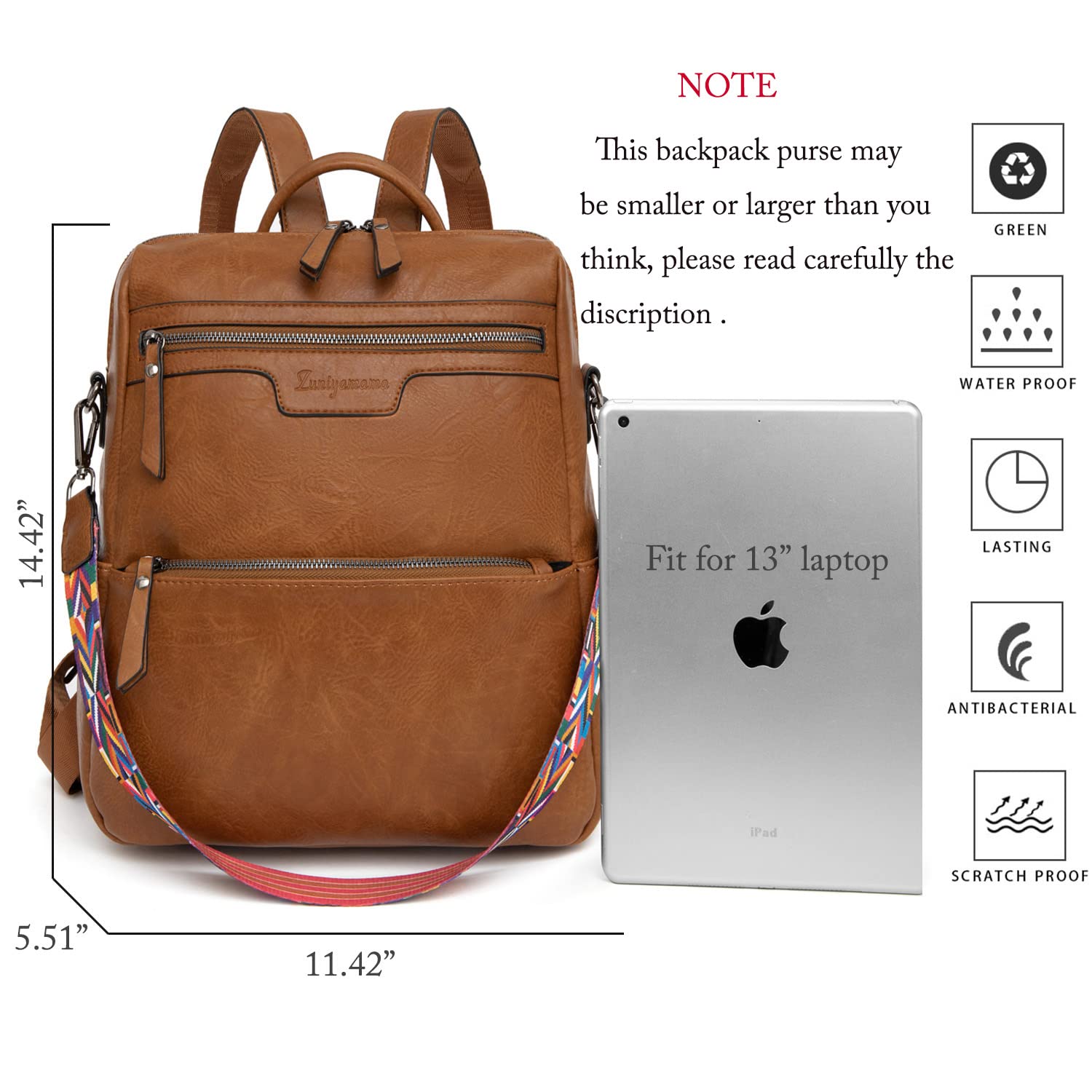 Backpack Purse for Women ,Small Size Fashion Cute Convertible Designer ...