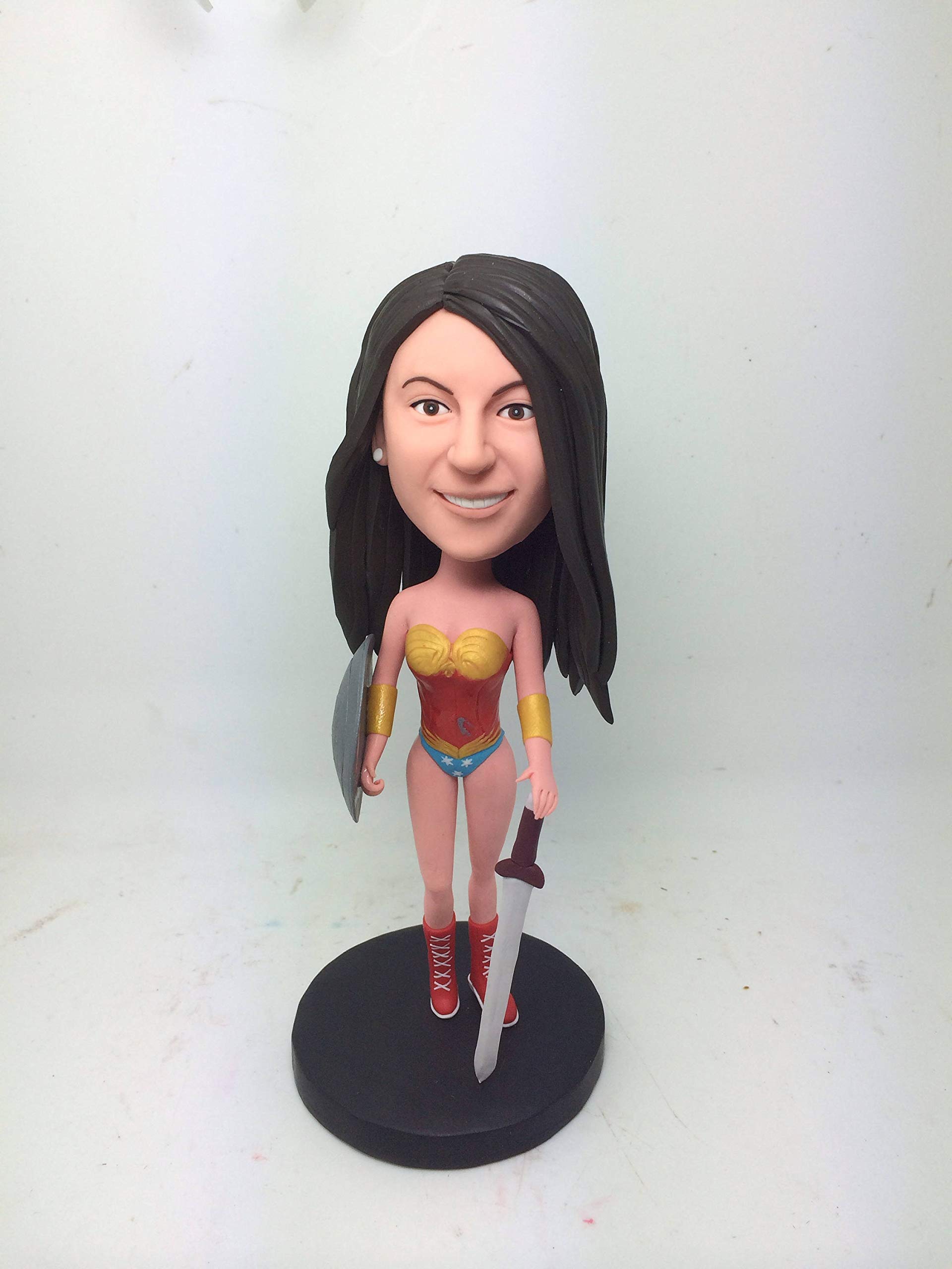 Wonder Woman Personalized Wonder Woman Clay Figure Wonder Woman Bobble ...