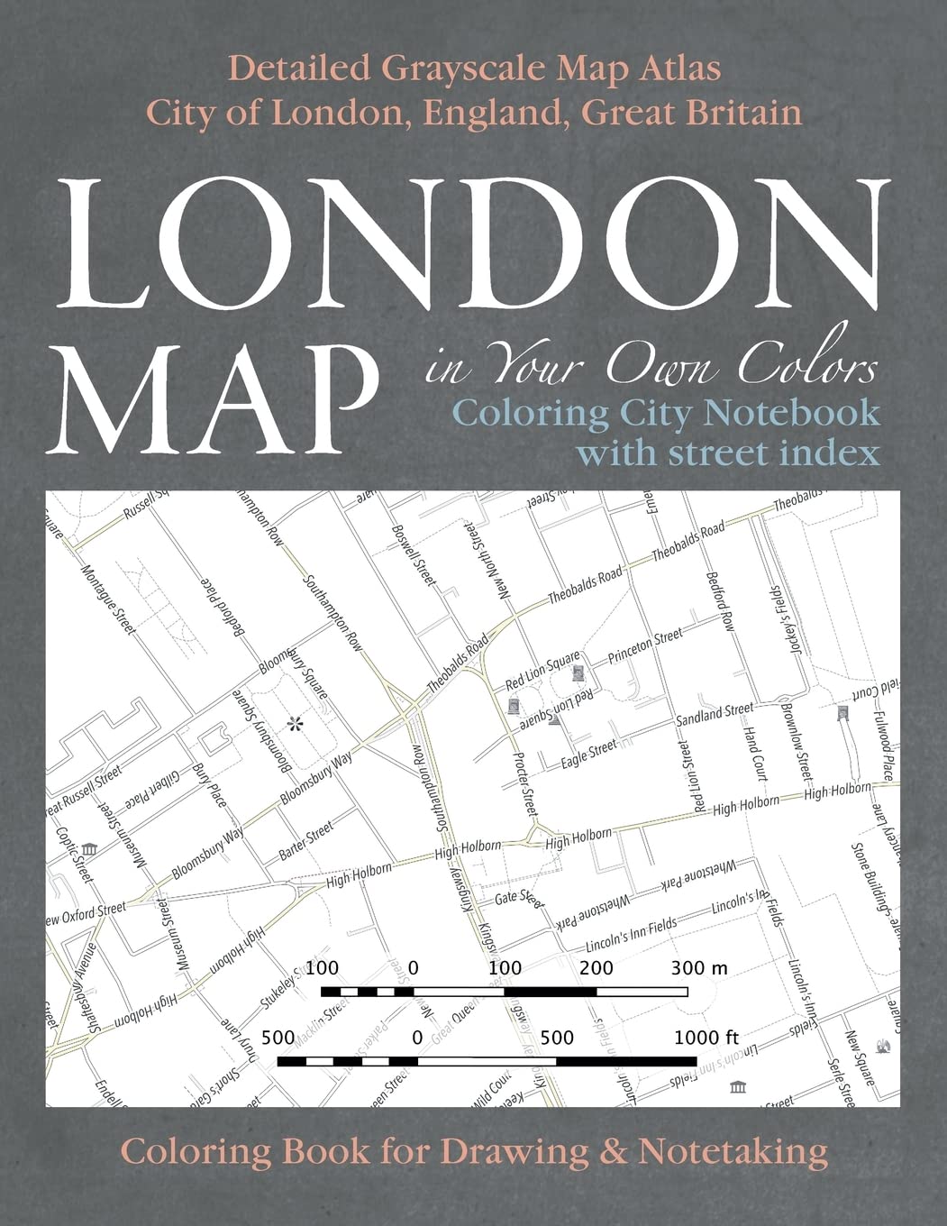 London Map in Your Own Colors - Coloring City Notebook with Street ...