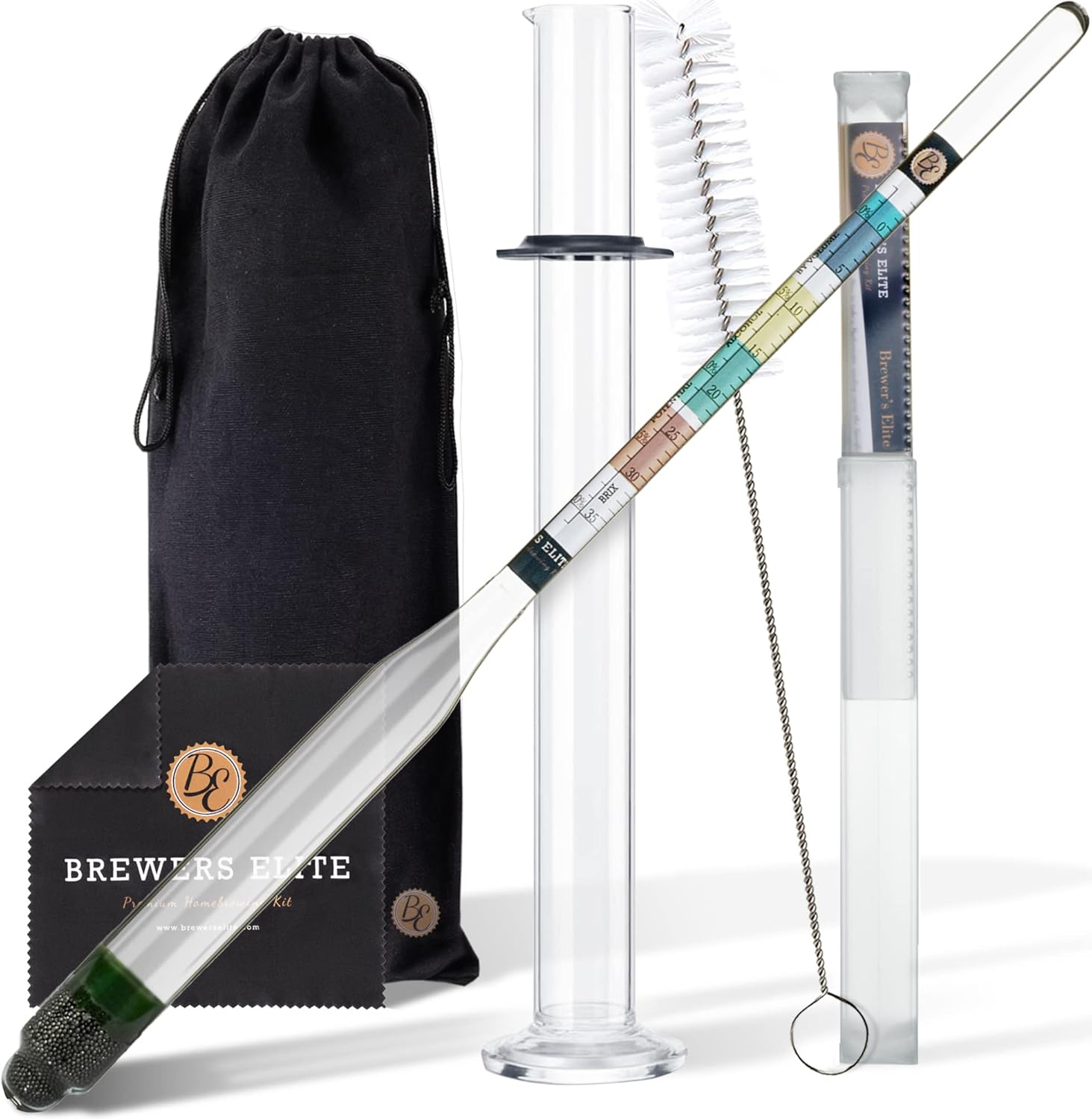 Brewer's Elite Hydrometer - for Home Brew Beer, Wine, Mead and Kombucha ...