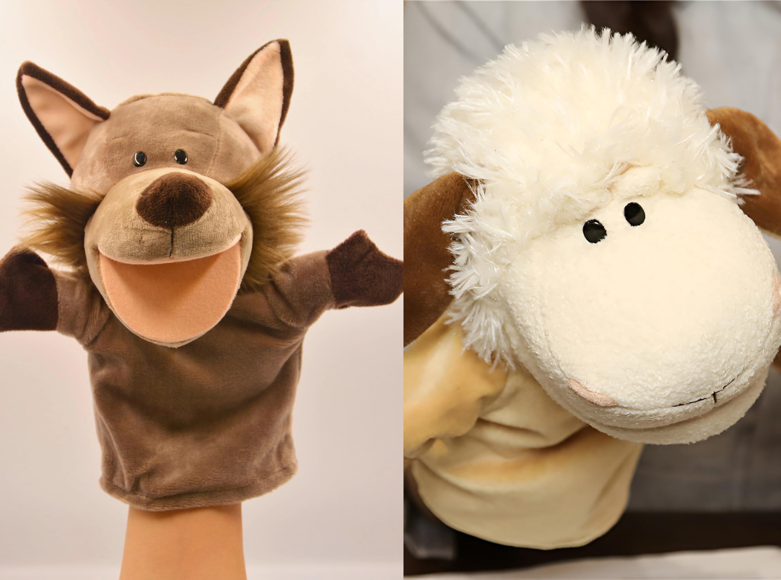 Amazon.com: LOMTRATS Animal Hand Puppets for Kids with Movable Open ...