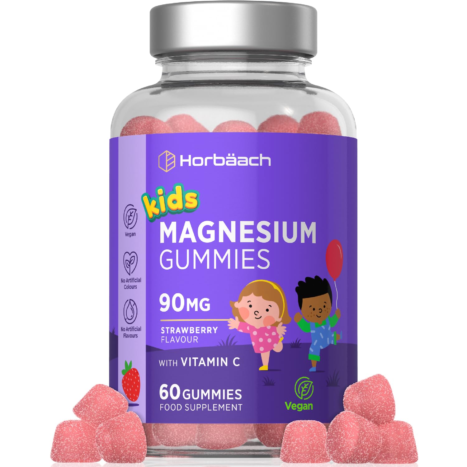 Buy Kids Magnesium Gummies | 60 Count (2 Months Supply) | 650mg of ...