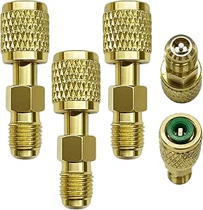 Amazon.com: R32 R454B Refrigerant Brass Adapter,1/4" Female to 1/4 ...