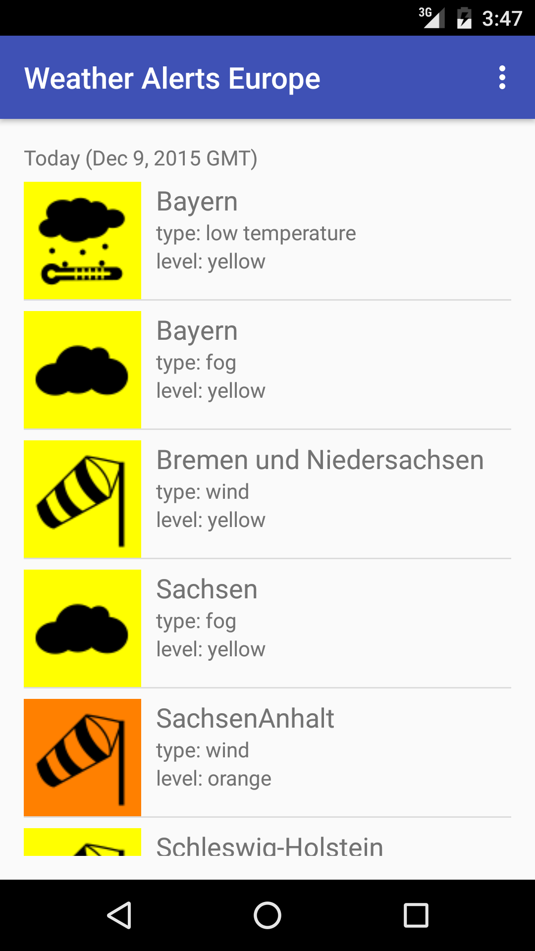 Weather Alerts Europe - App on Amazon Appstore