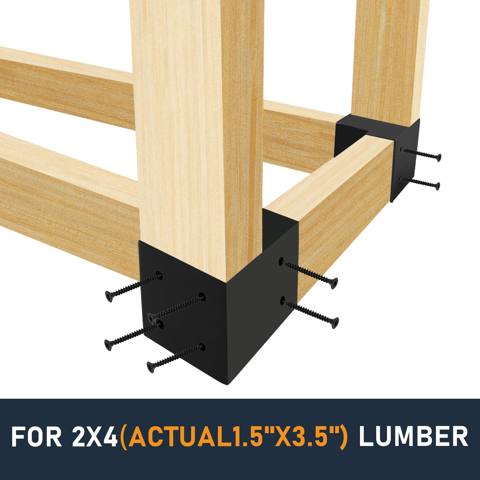 Snapklik.com : Workbench Bracket 8pcs,2mm Steel 3-Way Right Angle ...