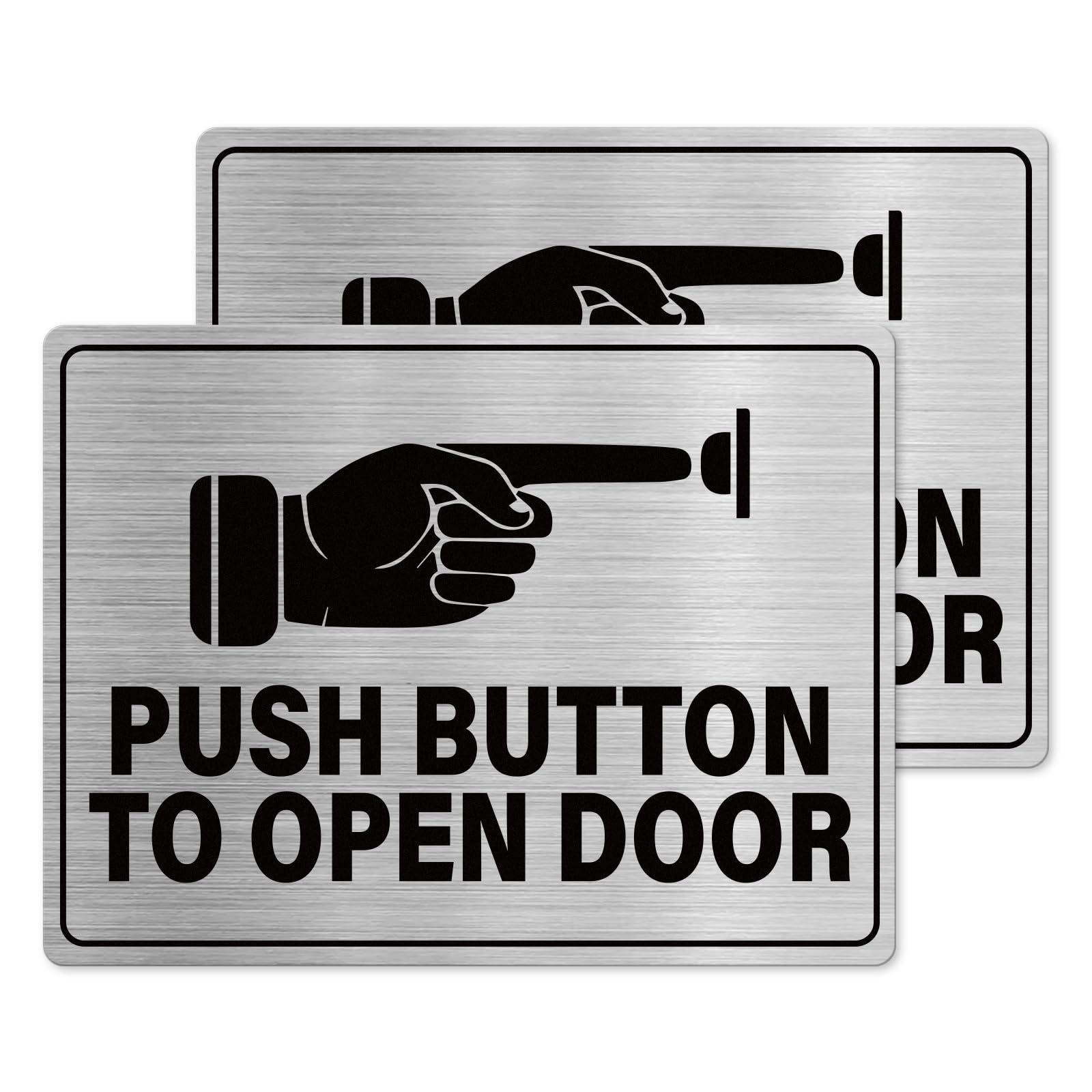 Amazon.com : YIKIADA Push Button to Open Door Sign 6 x 8 Inches ...