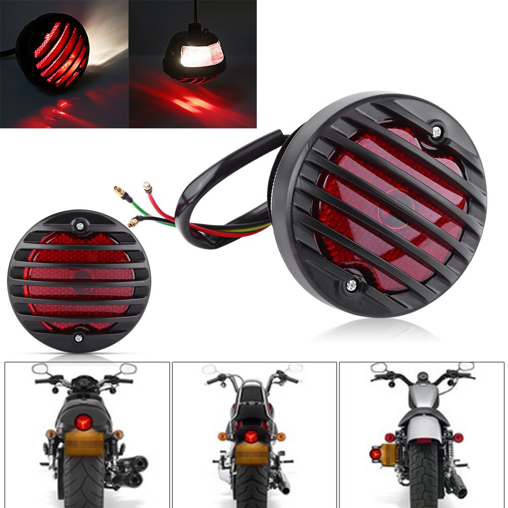 Chopper Tail Lights Lantern Keenso 12V Motorcycle Rear Brake Light