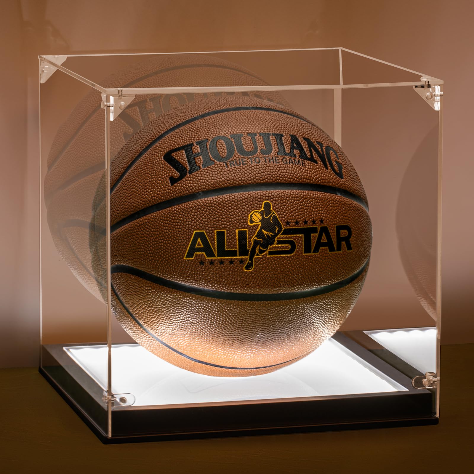Amazon.com: Basketball Display Case with LED, Thickened UV Protection ...