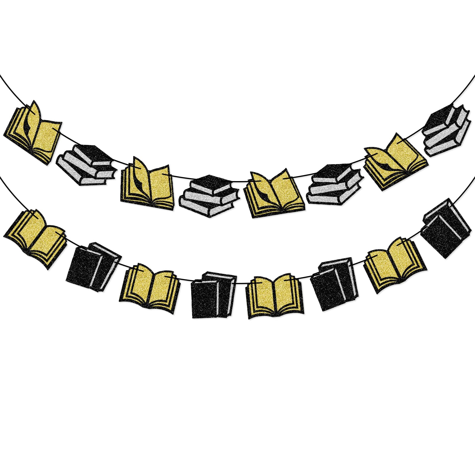 Amazon.com: Book Banner, Book Themed Library Decor, PRE-STRUNG Book ...