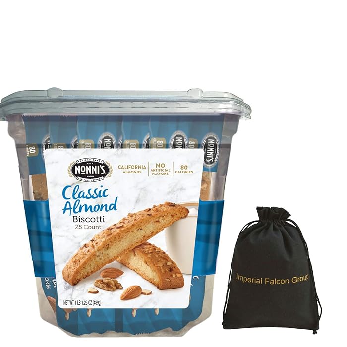 Buy Nonni's Biscotti 25 Count Tub Value Pack 25 Individually Wrapped ...