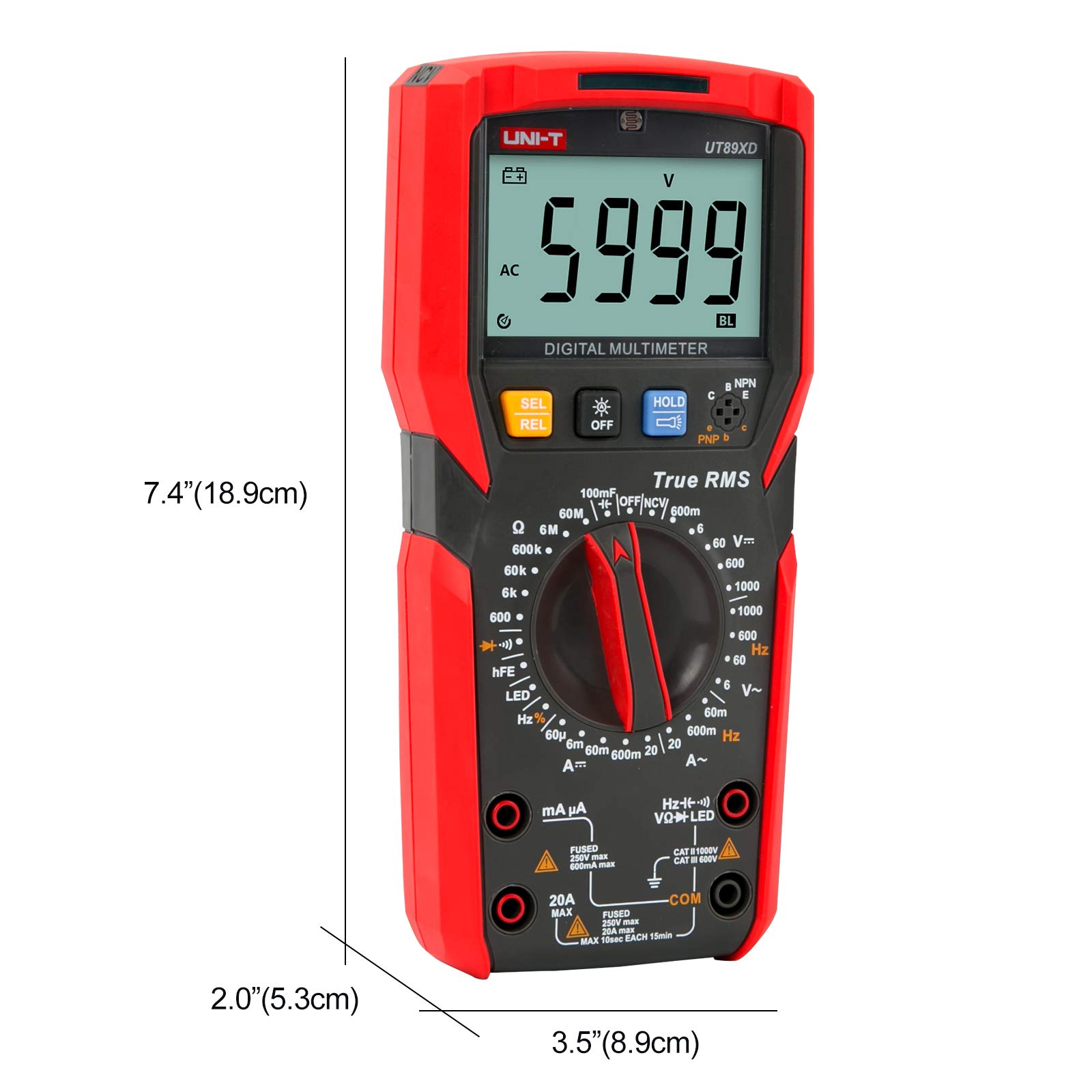 Snapklik.com : Digital Multi Meter UT89XD 6000 Counts True RMS Sine ...