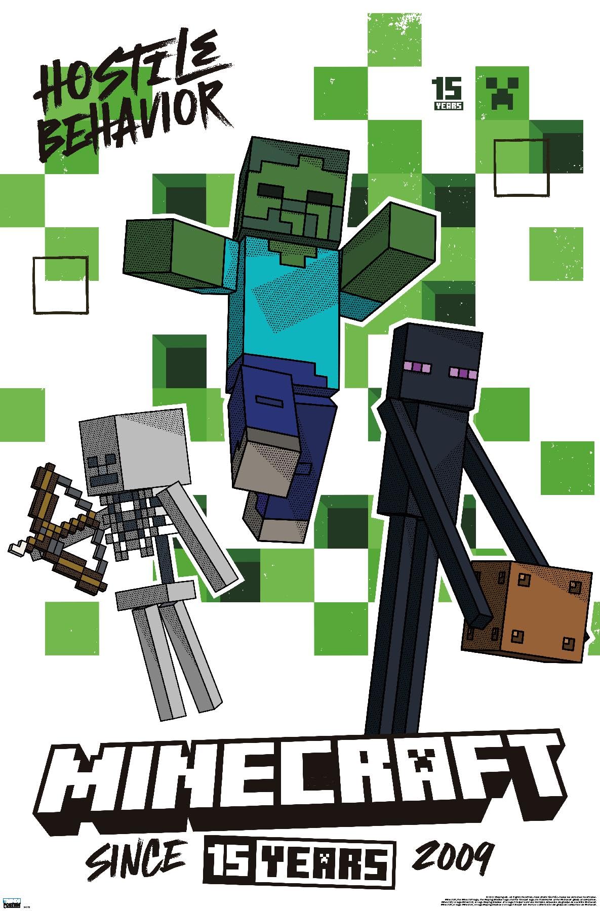 Amazon.com: Trends International Minecraft: 15th Anniversary - Hostile ...