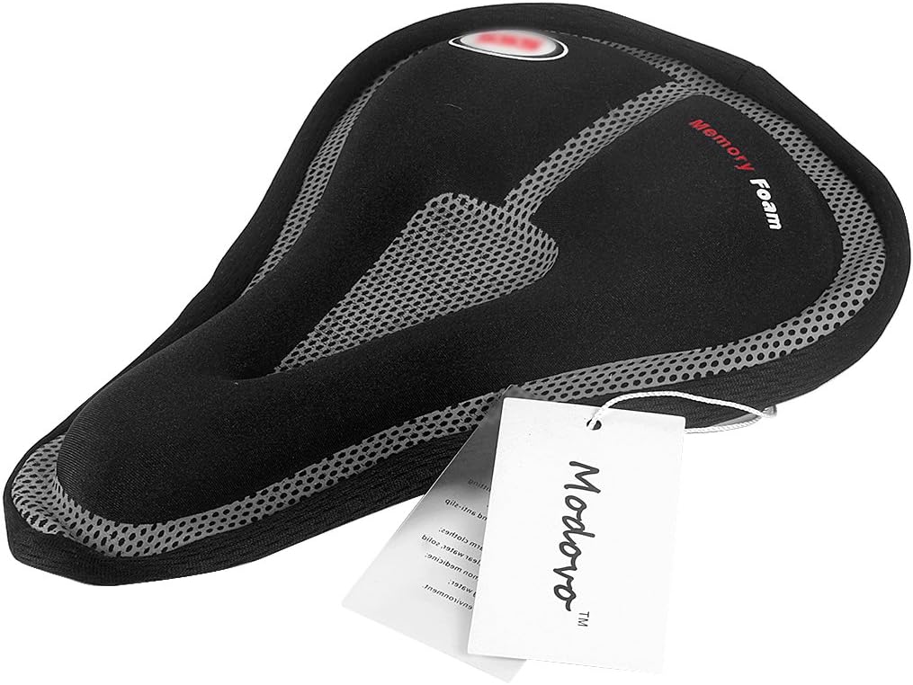 Amazon.com : Modovo Thick Memory Foam Padded Bicycle Saddle Cover 10.6 ...
