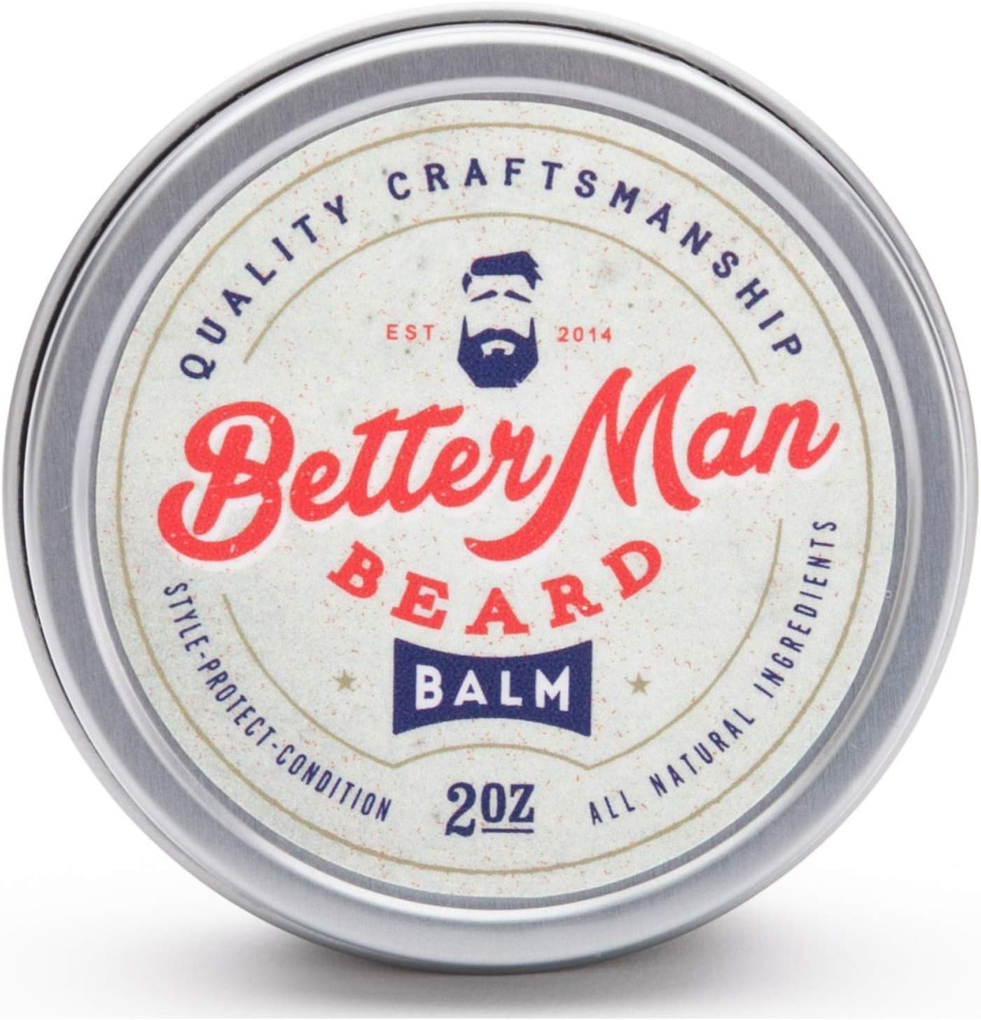 Amazon.com : BETTER MAN BEARD Balm - 2 oz All-Natural Moisturizing ...