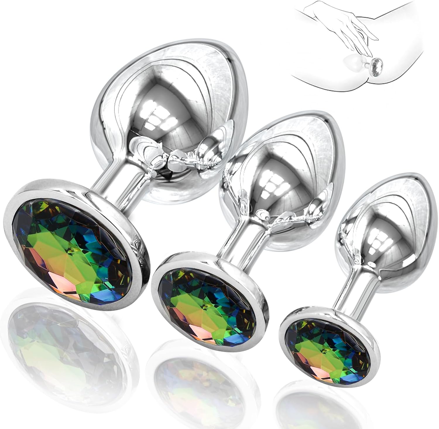 Amazon.com: Couple Portable Stainless Steel Toys Plug Kit Anales ...