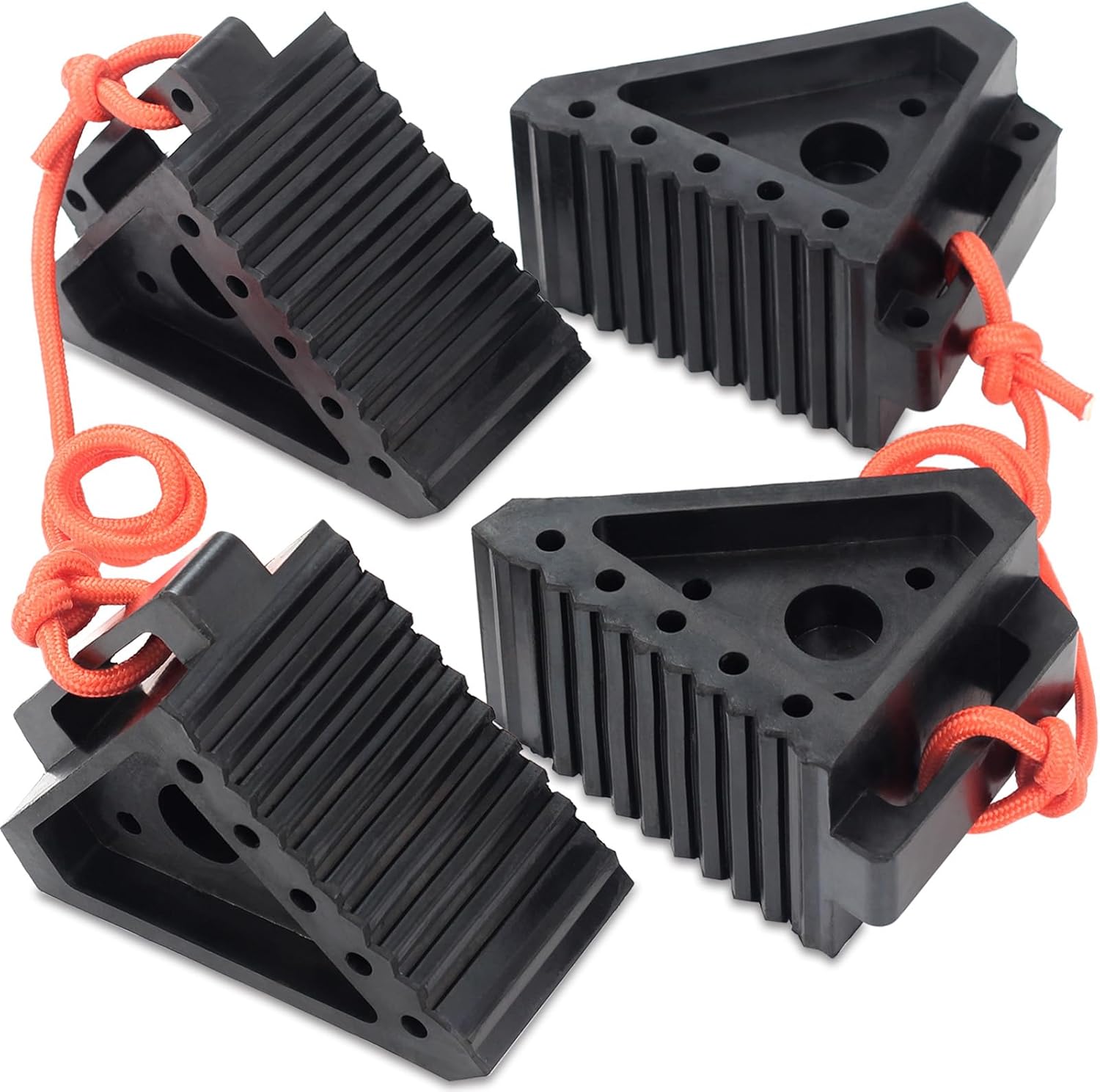 Amazon.com: OULEME Premium Rubber Wheel Chocks with Carry Handles ...