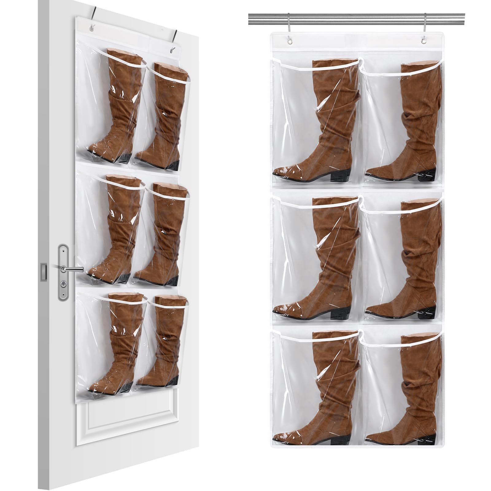 Amazon.com: Quzzil Boots Storage Boot Rack Over The Door Hanging Shoe ...