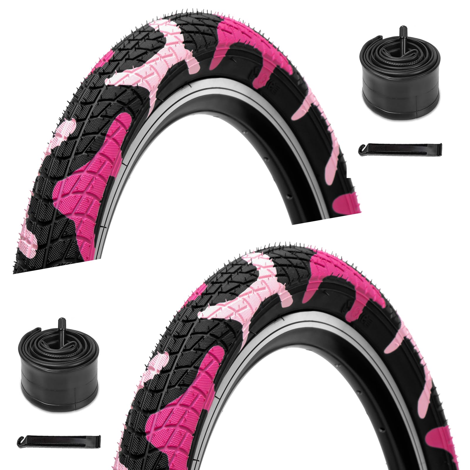 Snapklik.com : WHEELO 2-Pack 20 Inch BMX Bike Tires, 20x2125 Heavy-Duty ...