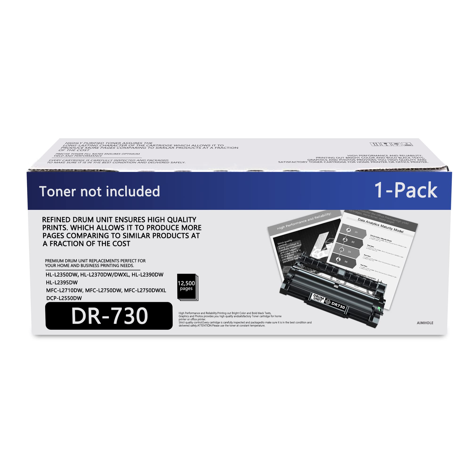 DR-730 DR730 Drum Unit Replacement for Brother DR730 MFC-L2750DW HL ...