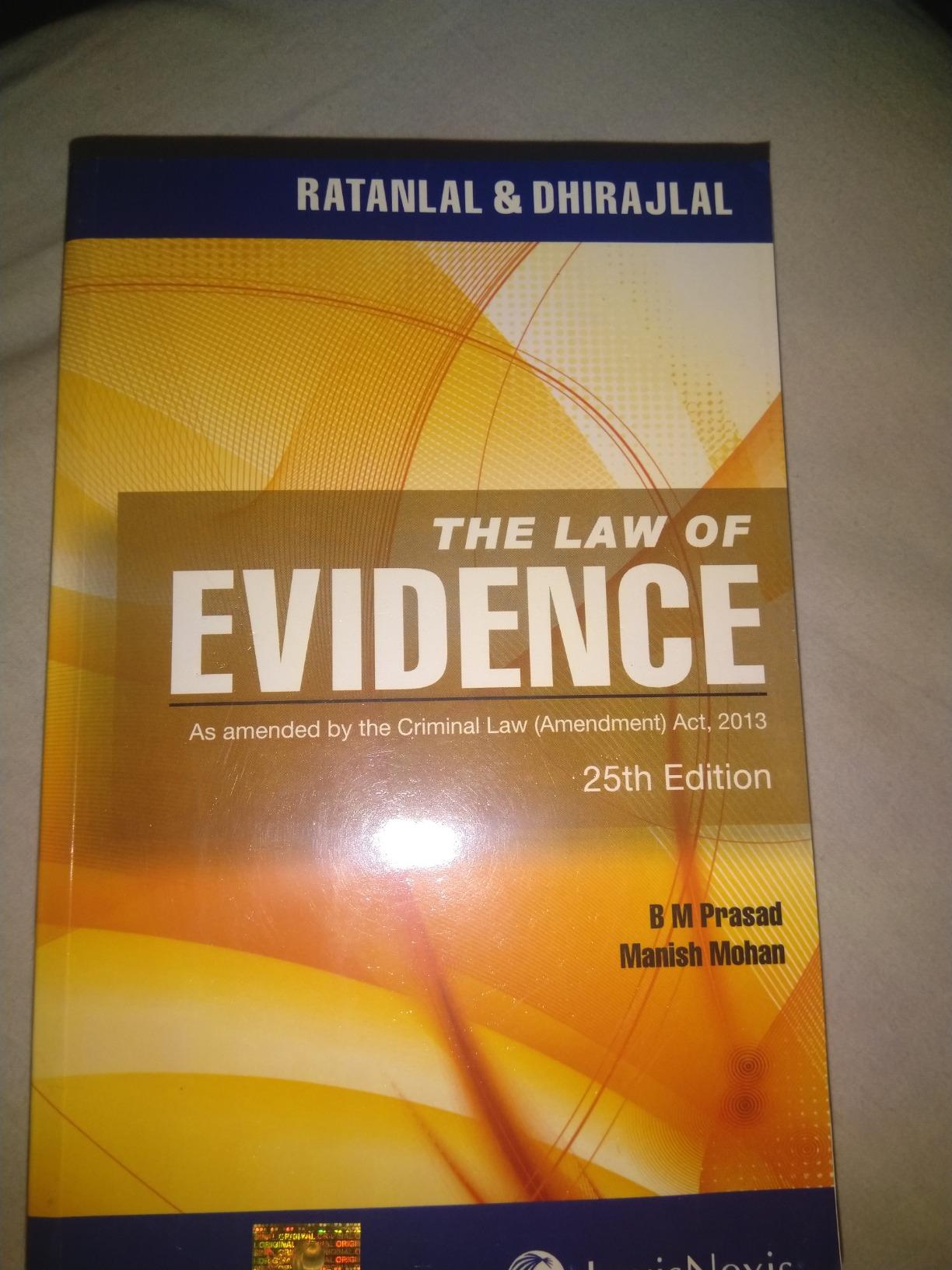 Buy The Law of Evidence Book Online at Low Prices in India | The Law of ...