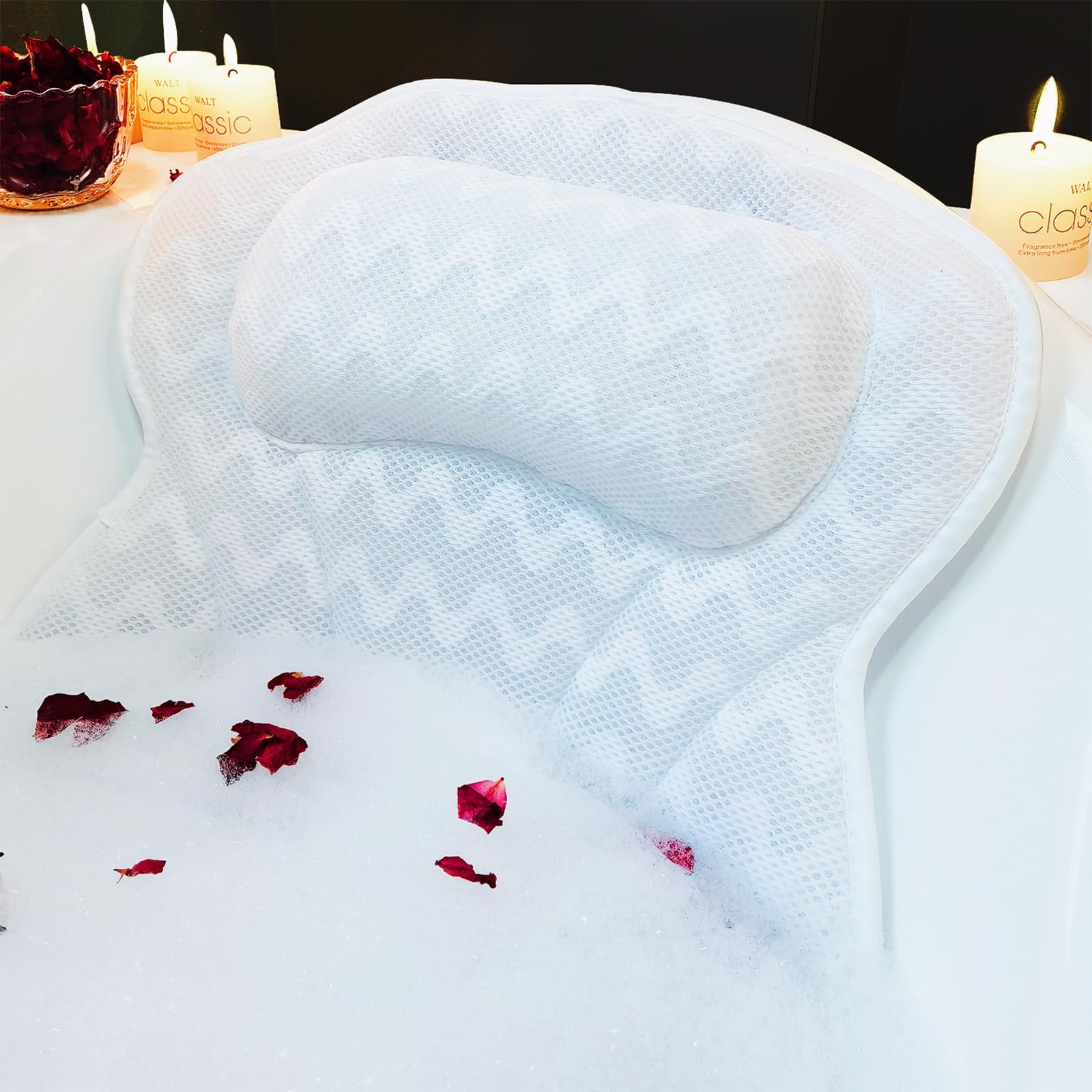 Amazon.com: Bath Pillow Bathtub Pillow, Luxury Bath Pillows for Tub ...