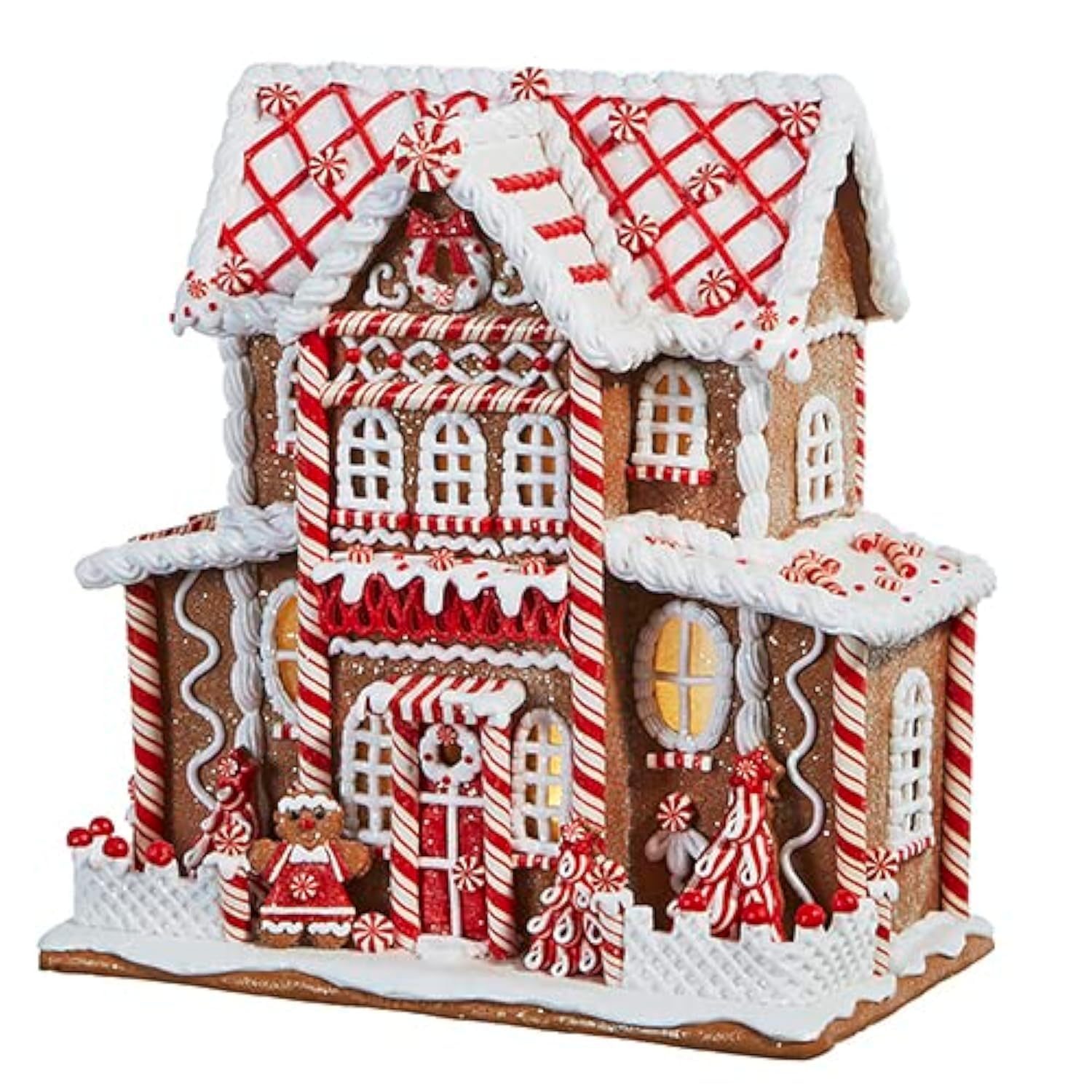 Amazon.com: RAZ Imports Jingle & Cocoa Lighted Peppermint Gingerbread ...