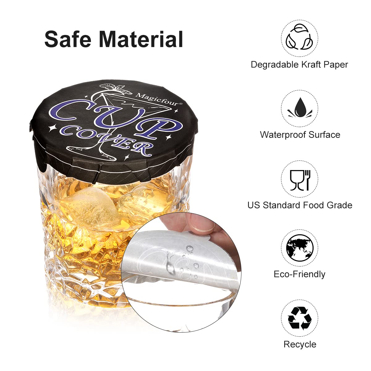 Snapklik.com : 50 Pack Drink Cover For Alcohol Protection, Disposable ...
