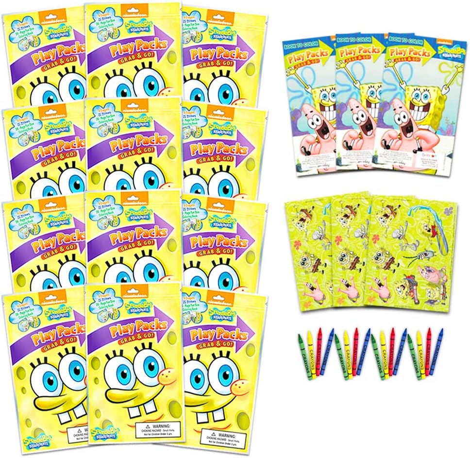 Amazon.com: Nickelodeon Spongebob Squarepants Party Favors Pack ...