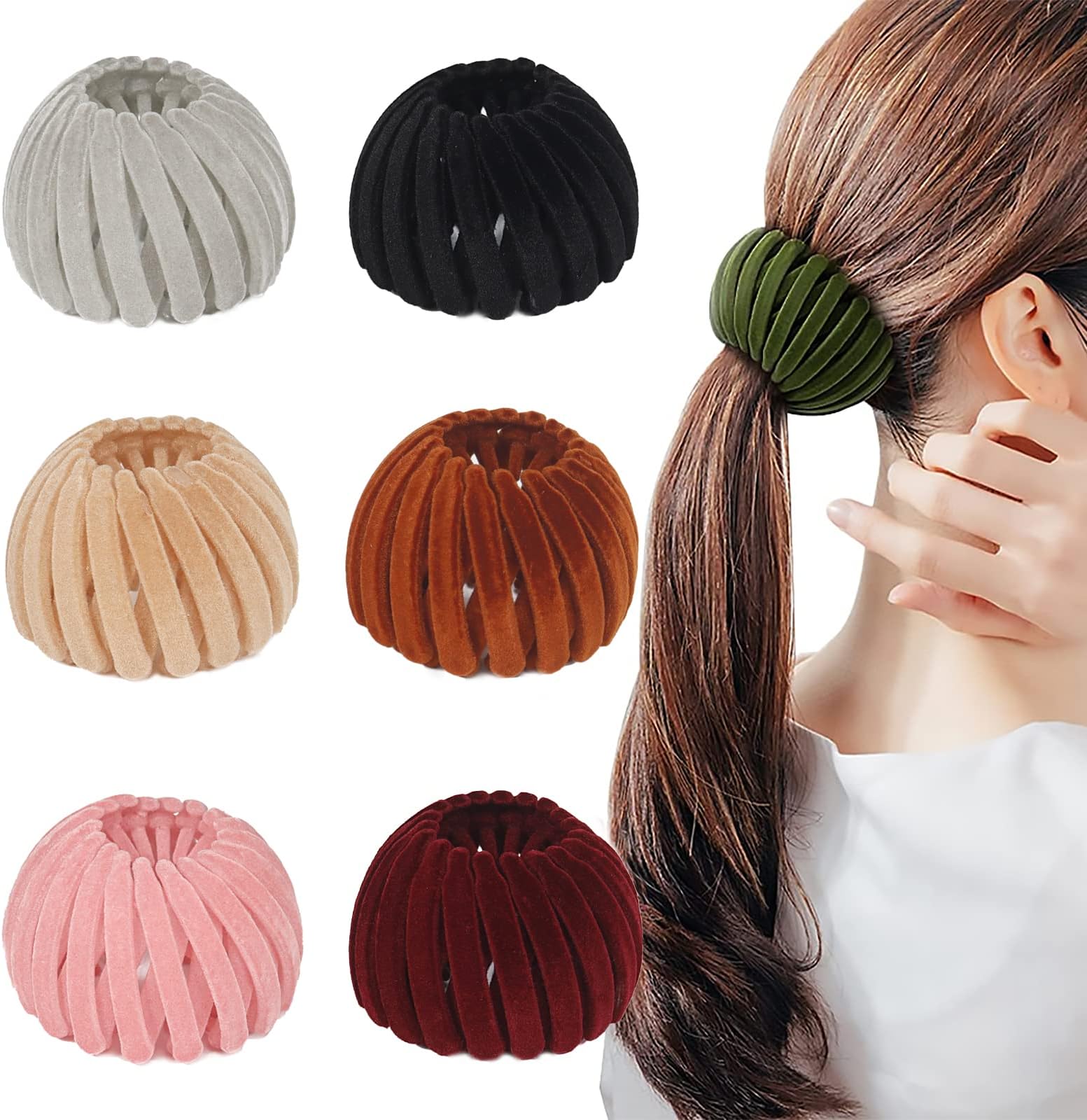 Amazon.com : Ruihfas 12 PCS Magic Hair Side Combs Beaded Stretch Double ...