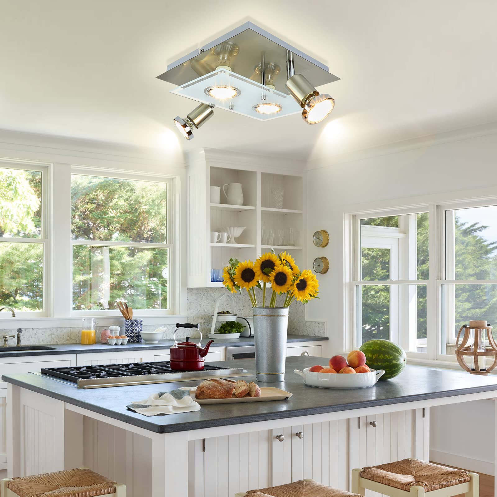 Square Track Light Fixture RIO TH022 GU10 Square TRACK LIGHT Fixture