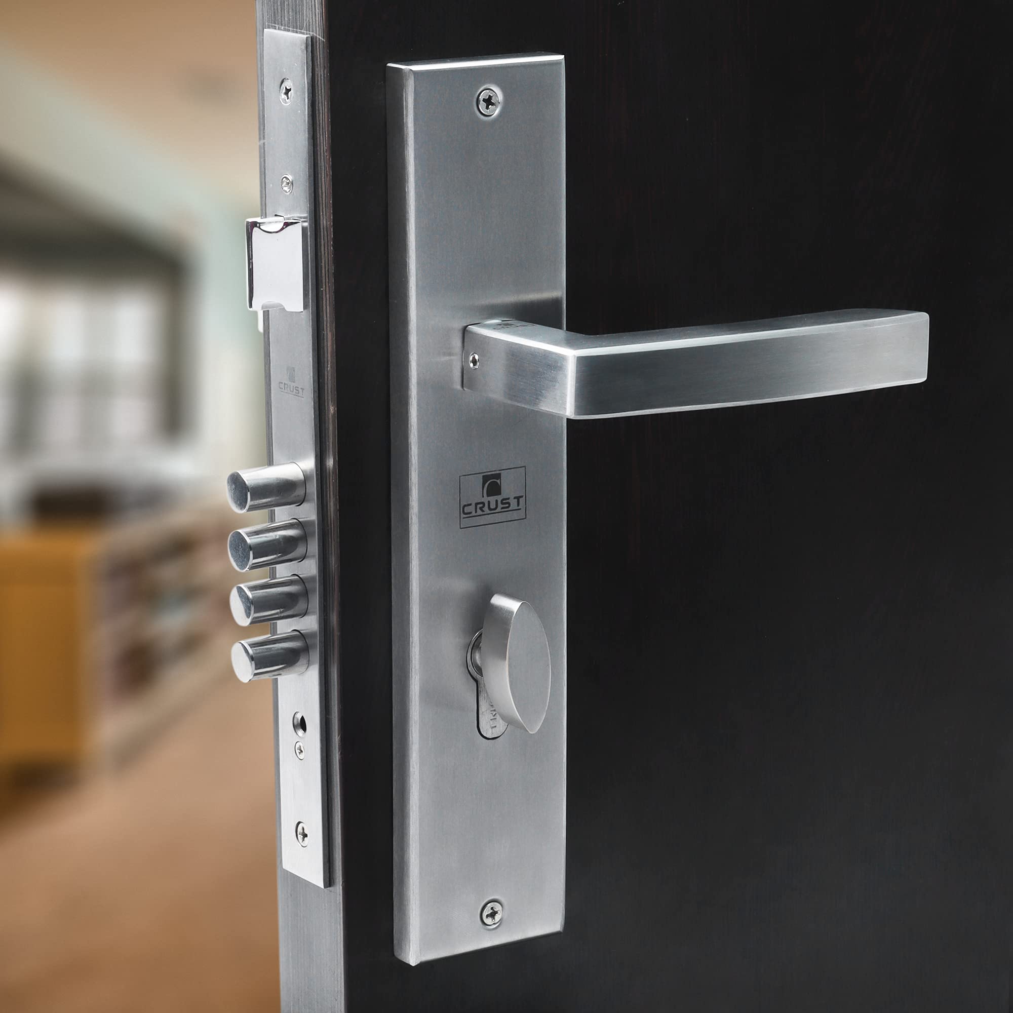 Buy Crust INOX Premium 10" Cy Plate Mortise Door Lock Handle Set ...