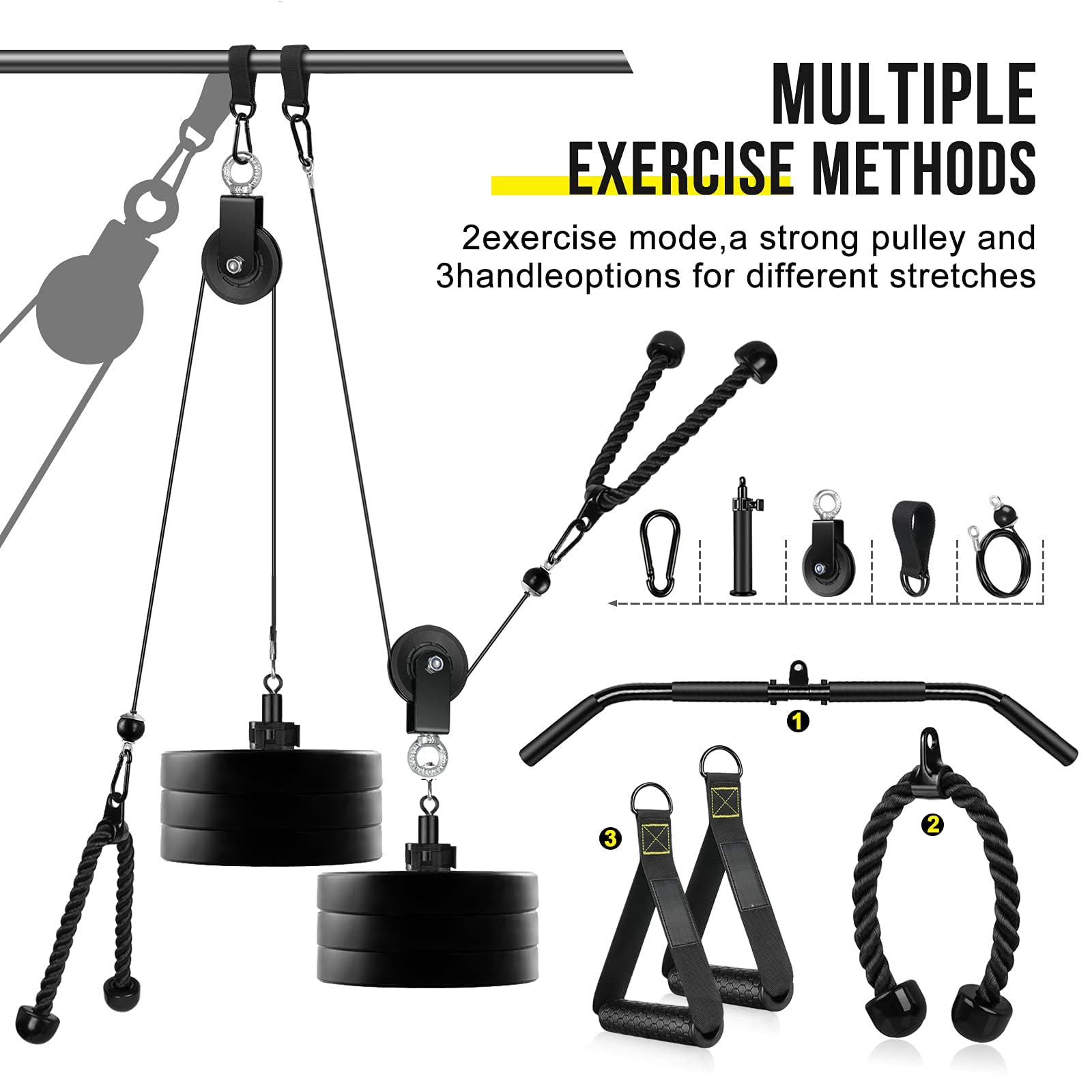 Snapklik.com : RENRANRING Weight Cable Pulley System Gym, Upgraded ...