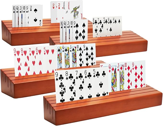 Amazon.com: Card Deck Stand Set of 4 Playing Cards Holder for Kids ...