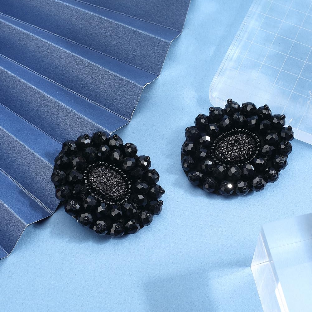 Crystal Bead Shoe Clips Glass Rhinestones Sandal Accessories Shoes