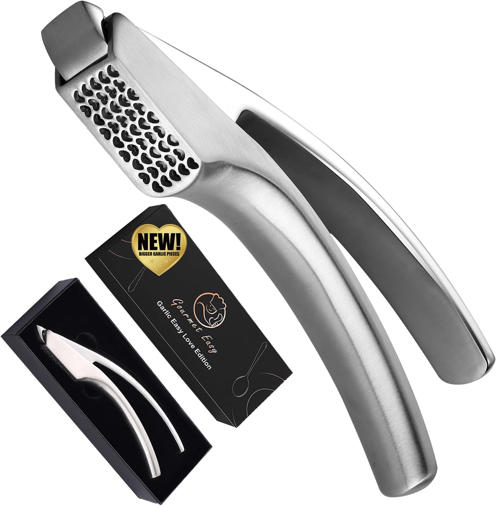 Lot de 3 presse-ail de qualité supérieure avec éplucheur en silicone et ...