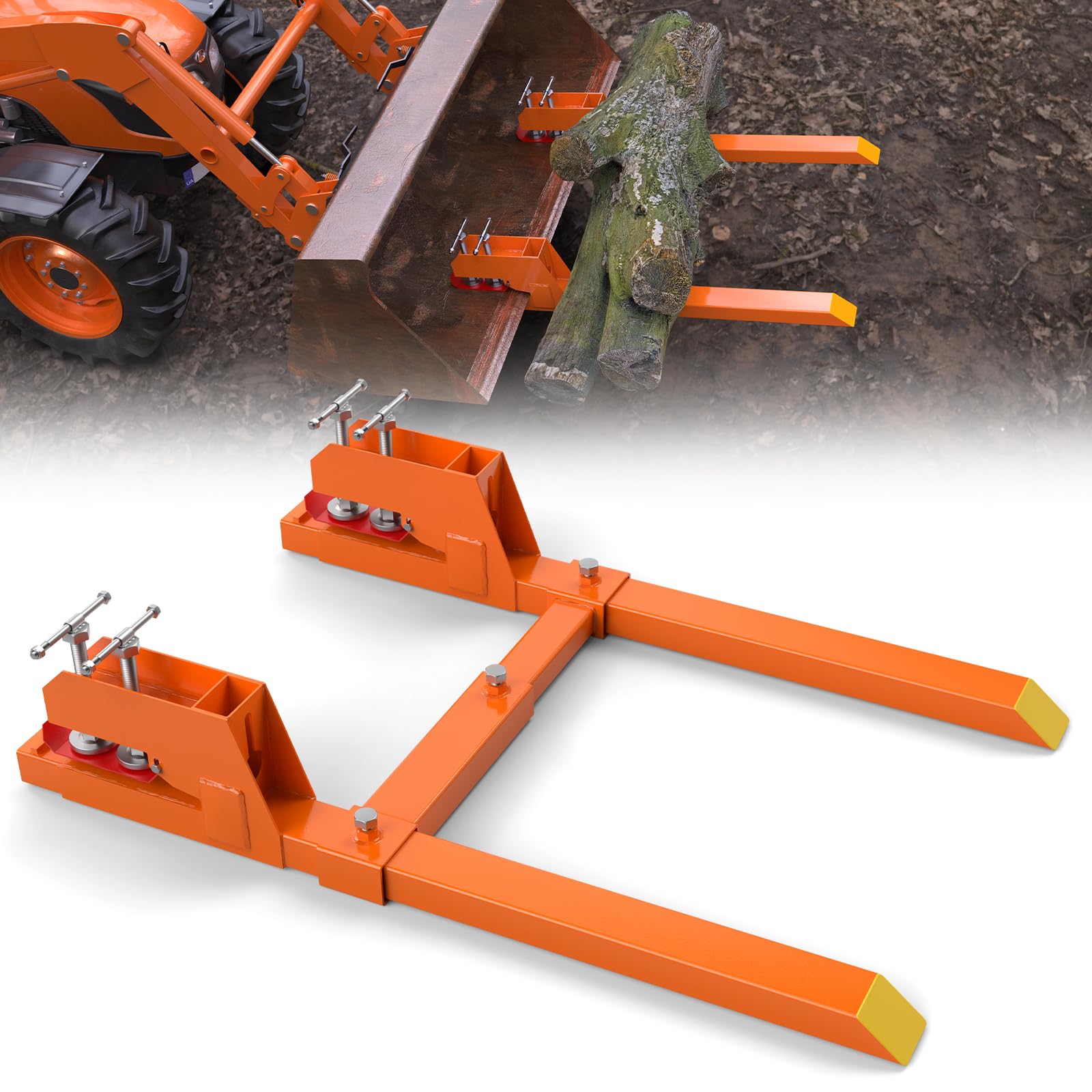 Amazon.com: 2025 New Upgraded Clamp on Pallet Forks with Twin Round Pad ...