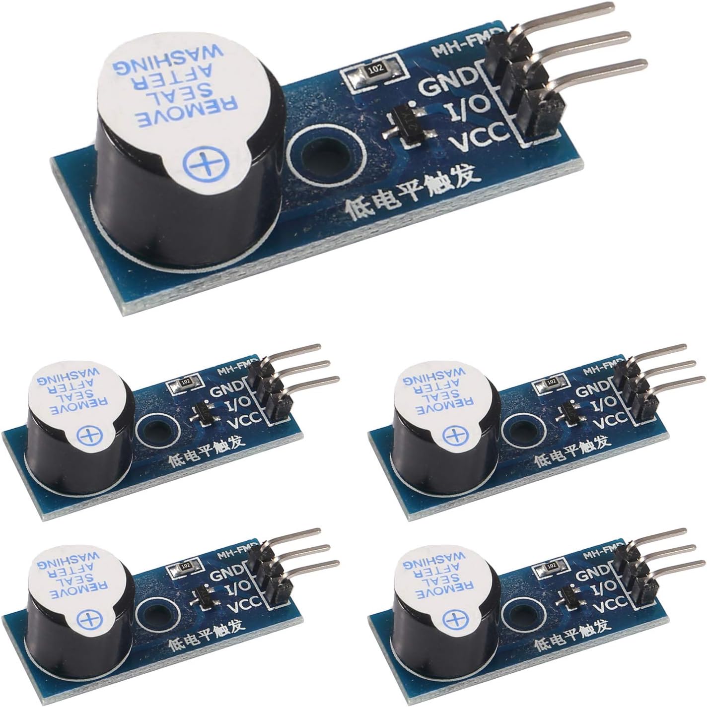 5Pcs DC 3.3-5V Active Low Level Trigger Buzzer Alarm Sound Module ...