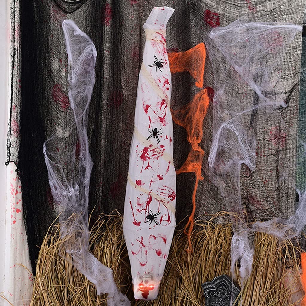 Buy Halloween Decorations Cocoon Corpse Mummy Fake Spider Sound ...