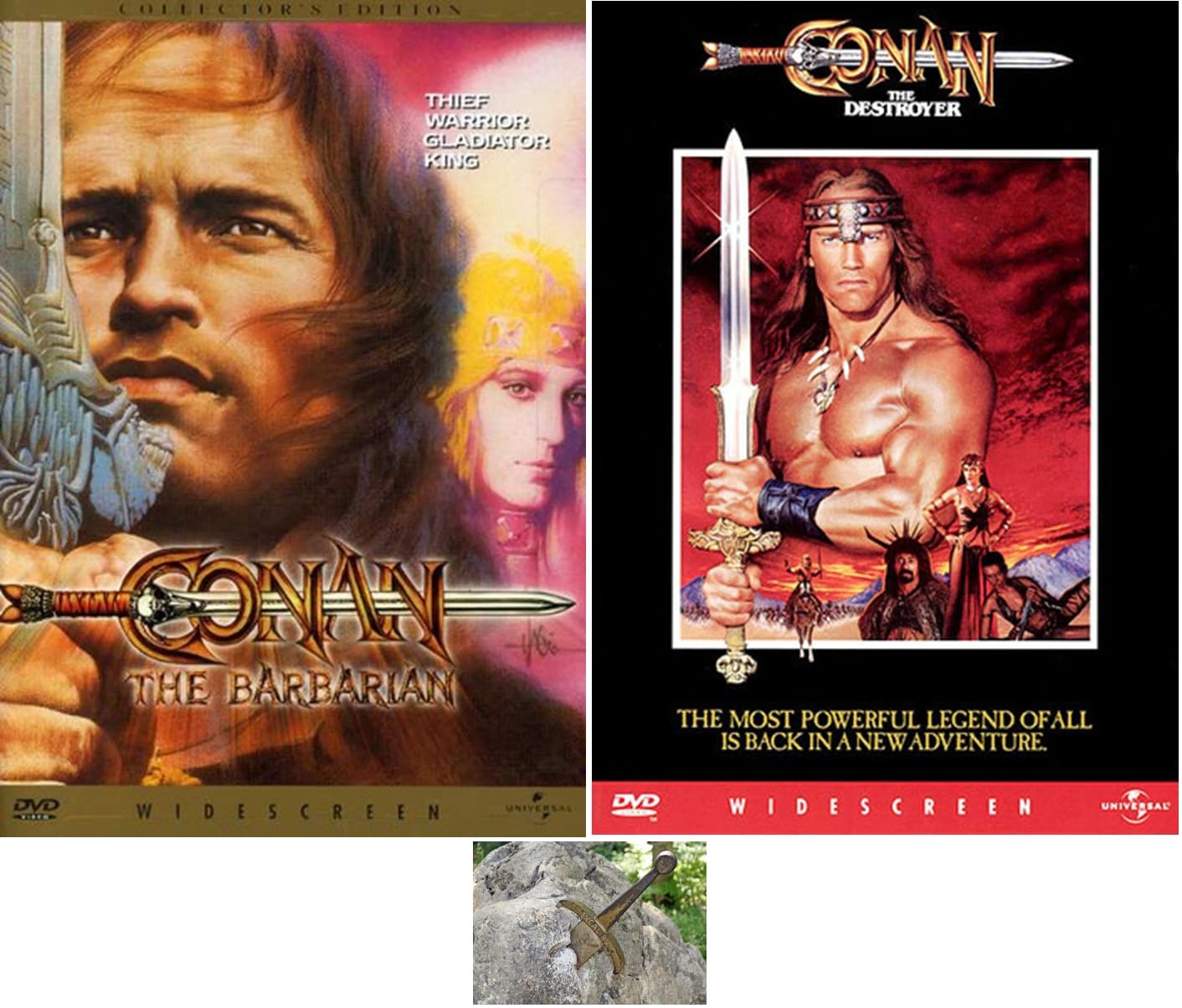Amazon.com: Arnold Schwarzenegger CONAN THE BARBARIAN & CONAN THE ...