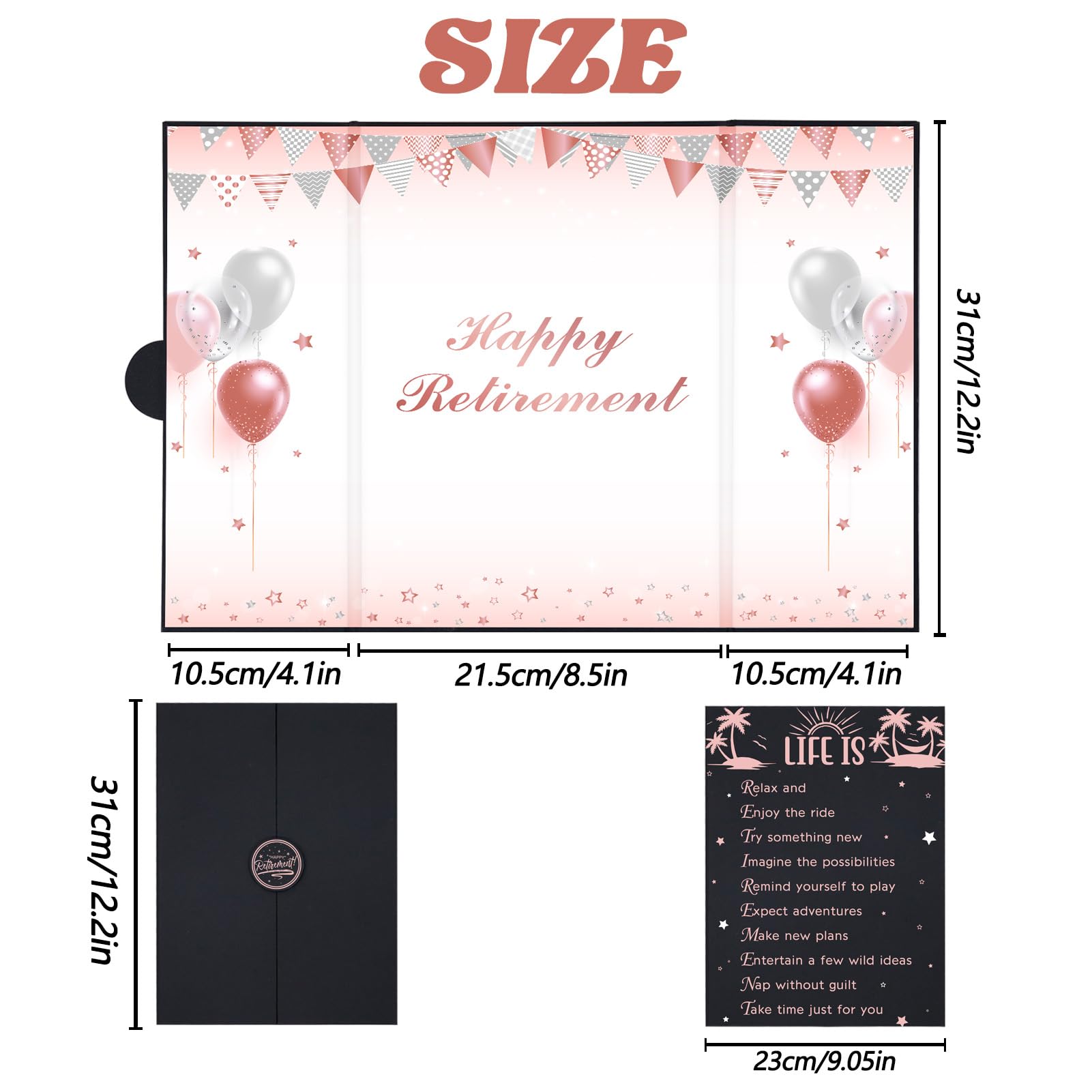 Snapklik.com : Retirement Party Decorations, Rose Gold Happy Retirement ...