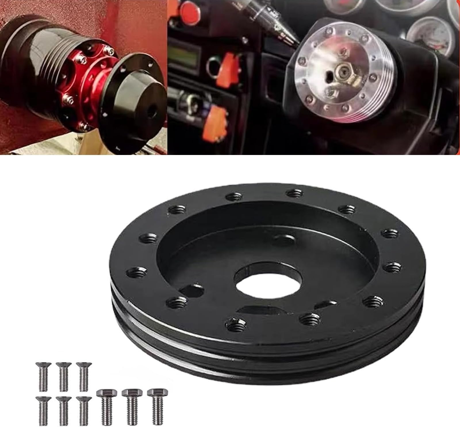 Amazon.com: Slykew 1 PC Car Steering Wheel Adapter Connector, Round ...