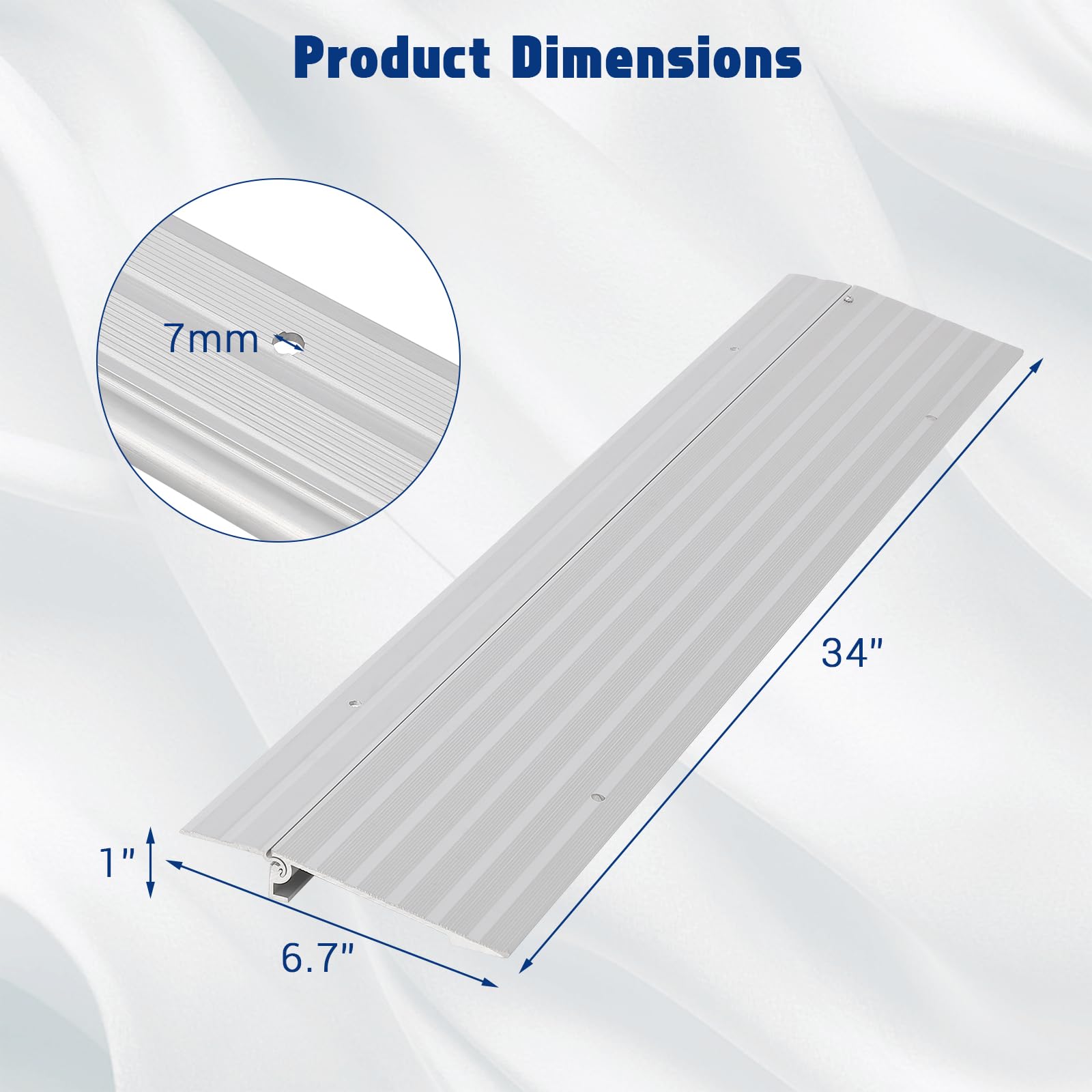 Snapklik.com : 1" Rise Threshold Ramps For Doorways