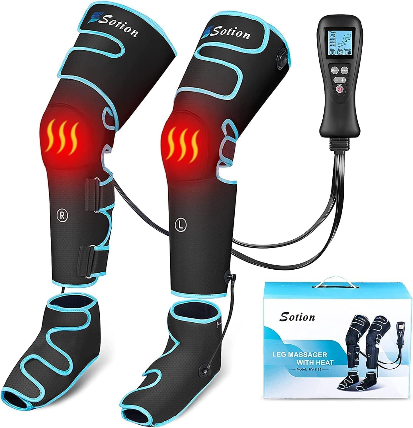 Sequential Compression Leg Massager with Knee Heat Nepal | Ubuy