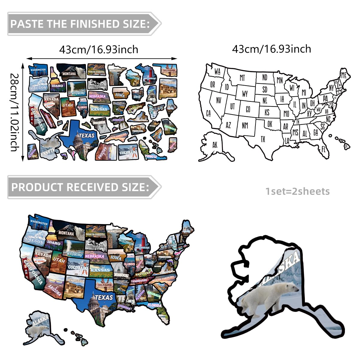 Snapklik.com : RV State Travel Map Sticker&USA Map -Travel Trailer ...