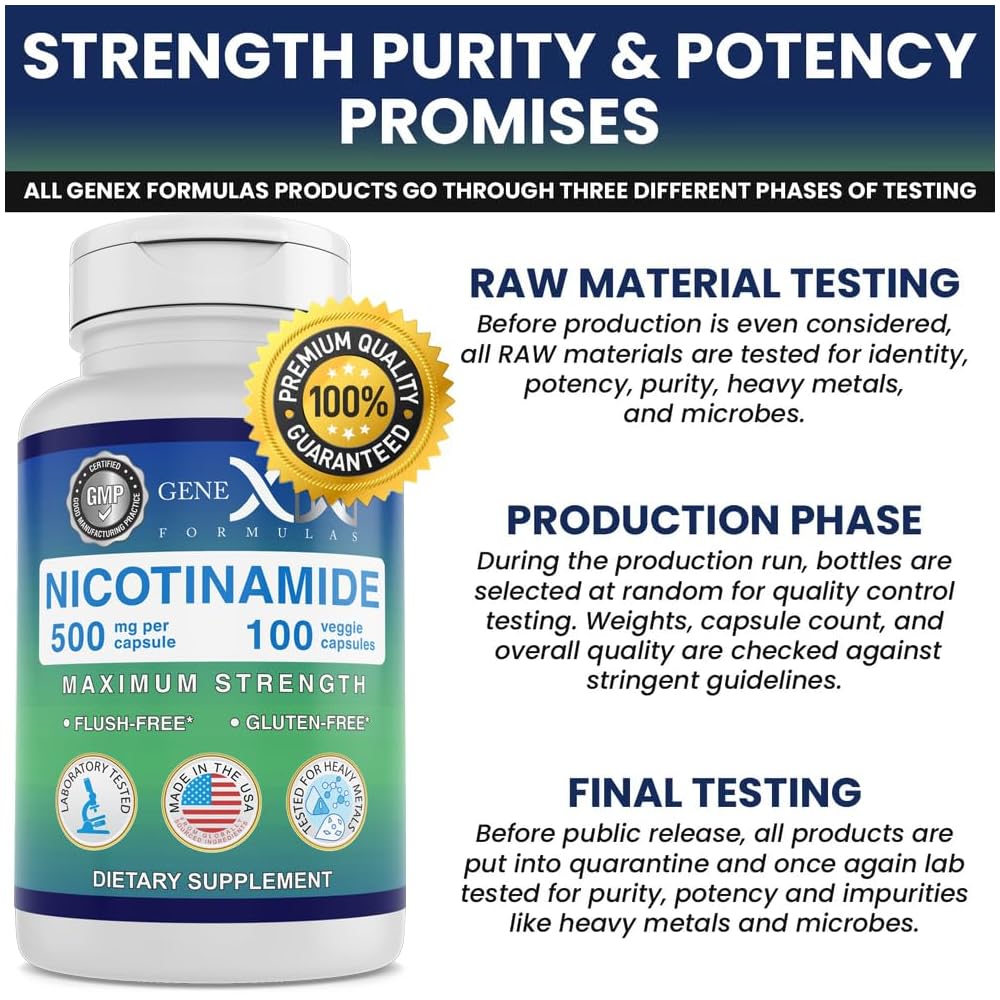 Genex Formulas - Nicotinamide 500mg Vitamin B3 Flush Nepal | Ubuy
