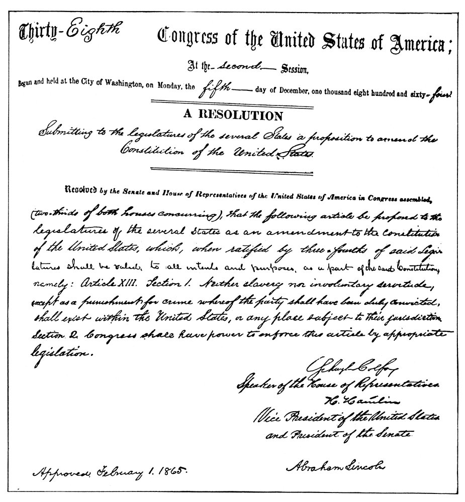 Abraham Lincoln 13th Amendment