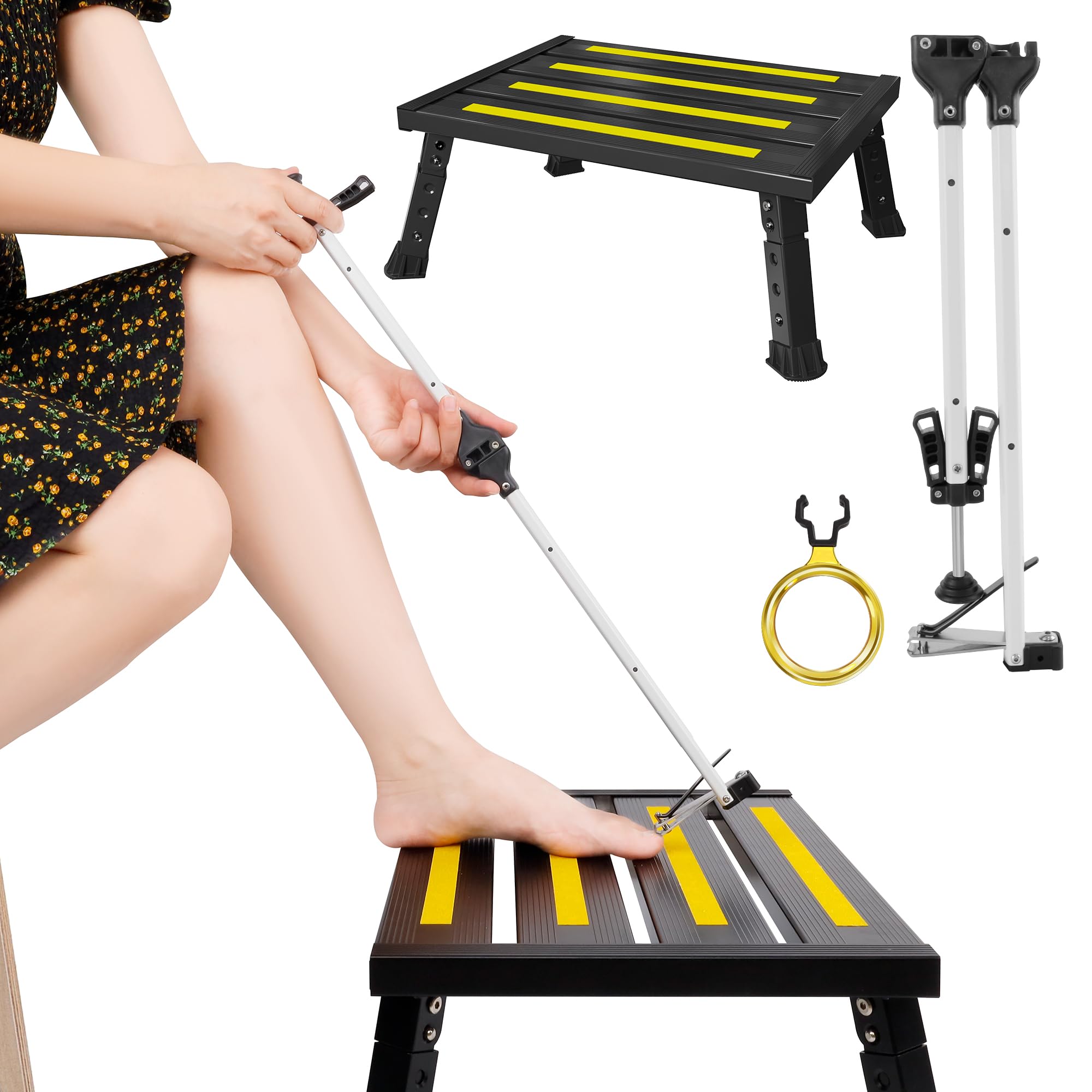 Amazon.com: Adjustable Height Aluminum RV Step,Stable Foldable Platform ...